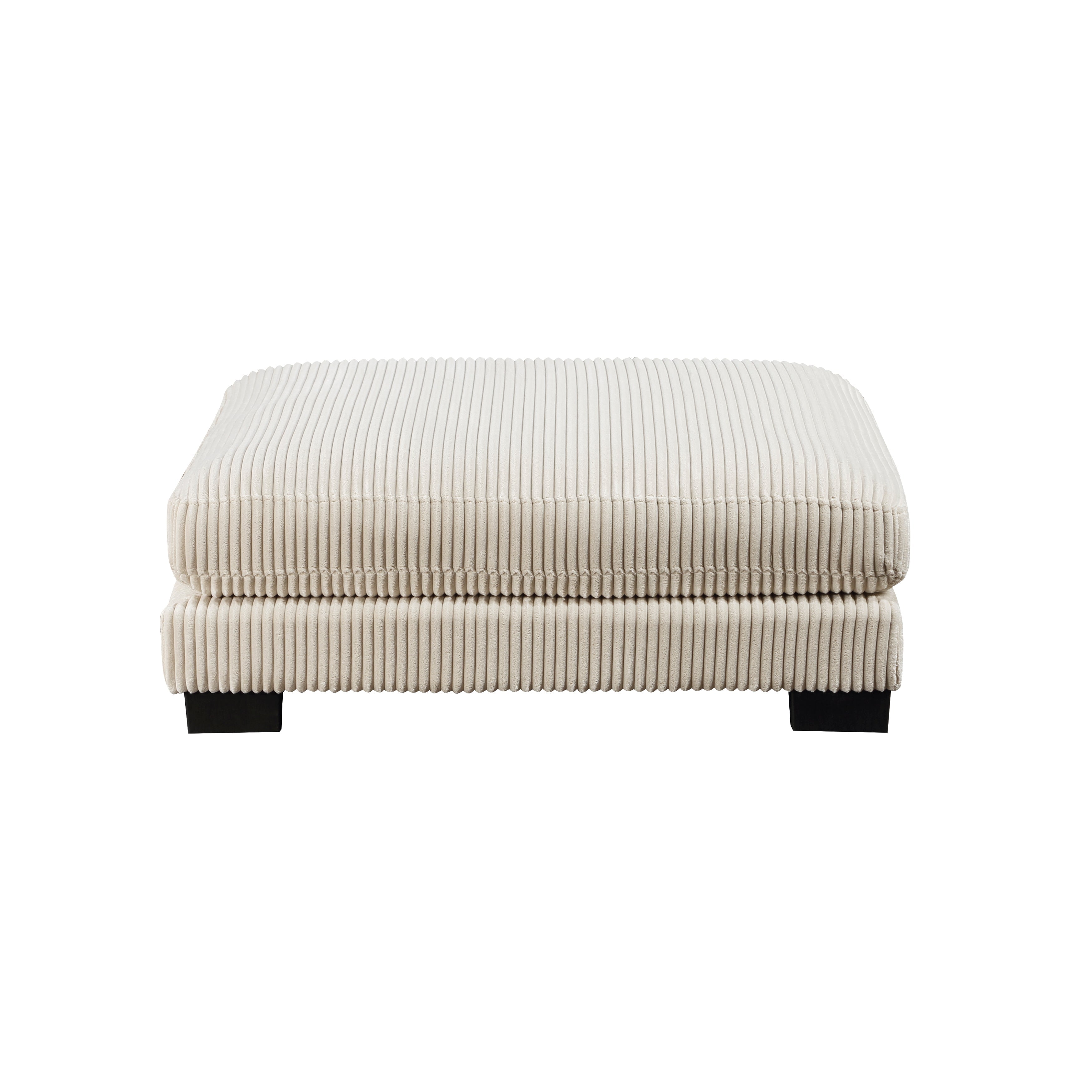 Traverse Beige Corduroy Ottoman – Calm Dwelling